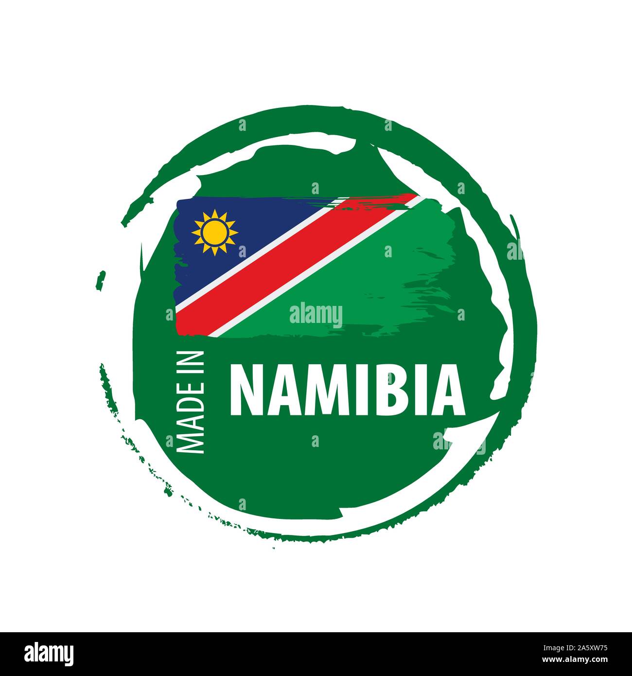 Namibia flag, vector illustration on a white background Stock Vector ...