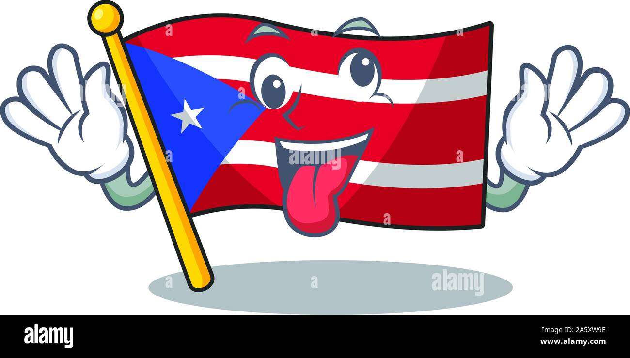 Crazy flag puerto rico the mascot shape Stock Vector Image & Art - Alamy