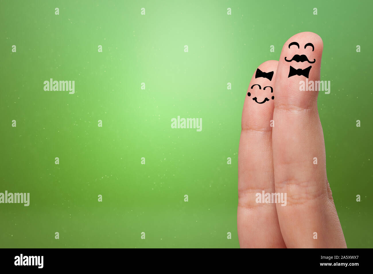 Elegant happy face fingers hugs each other Stock Photo - Alamy