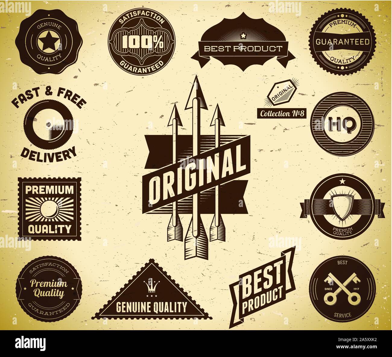 Vintage labels. Collection 8 Stock Vector Image & Art - Alamy
