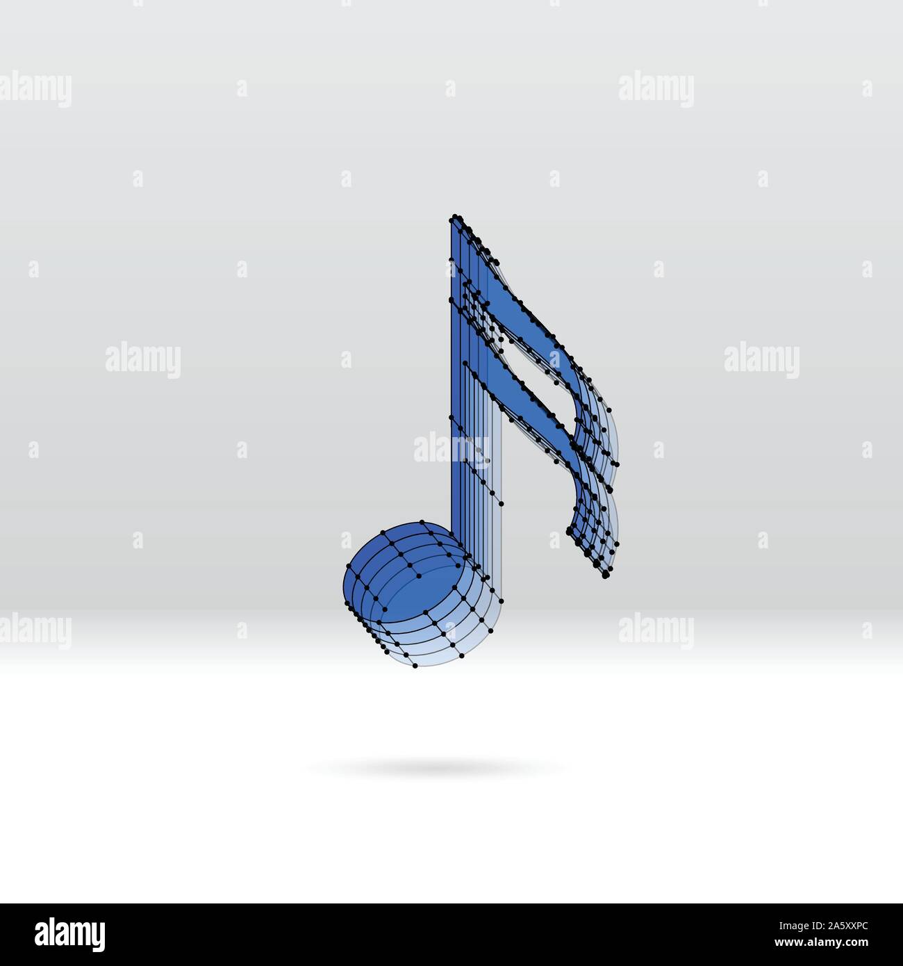 Transparent music note with dotted scheme Stock Vector Image & Art - Alamy