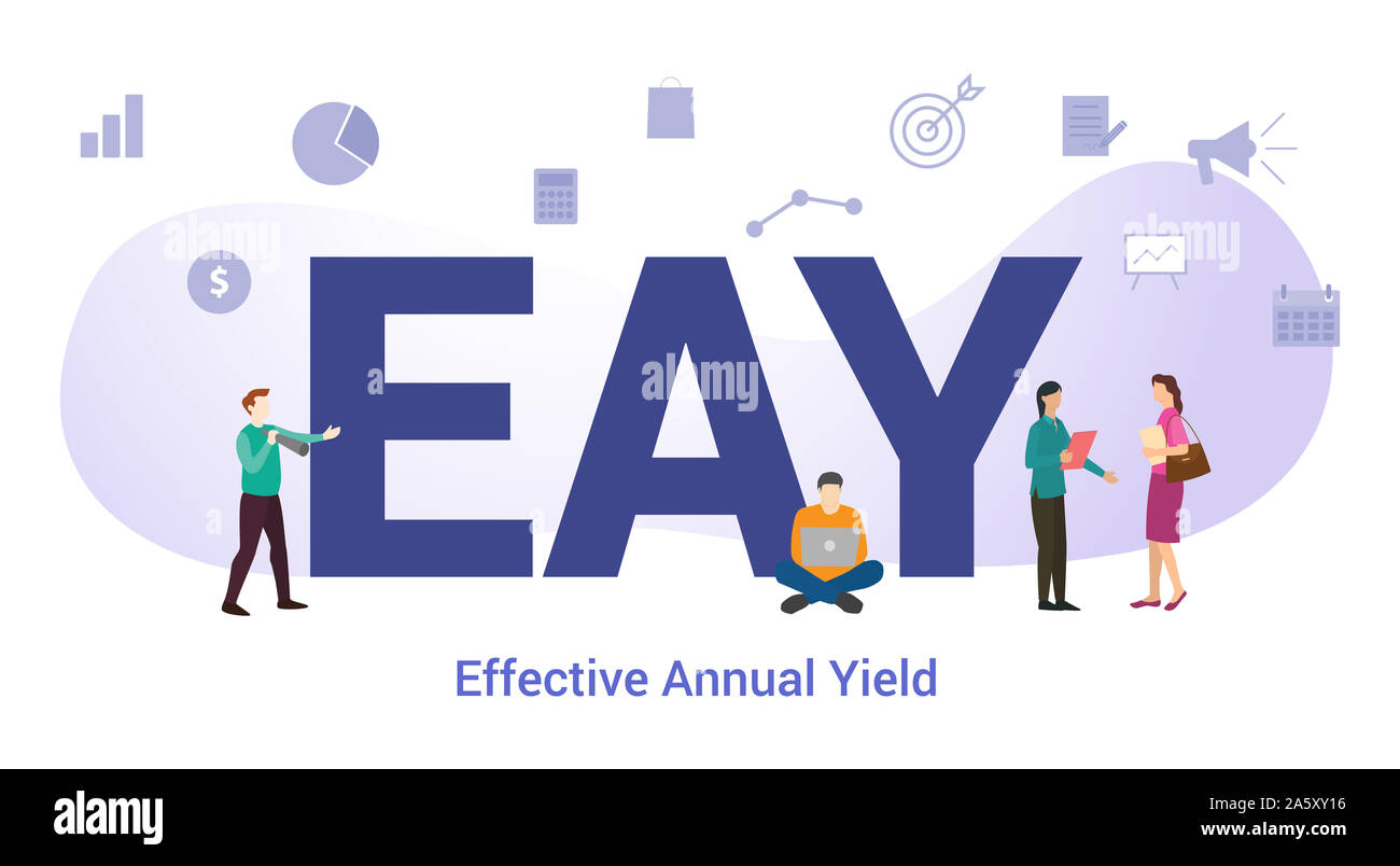eay effective annual yield concept with big word or text and team ...