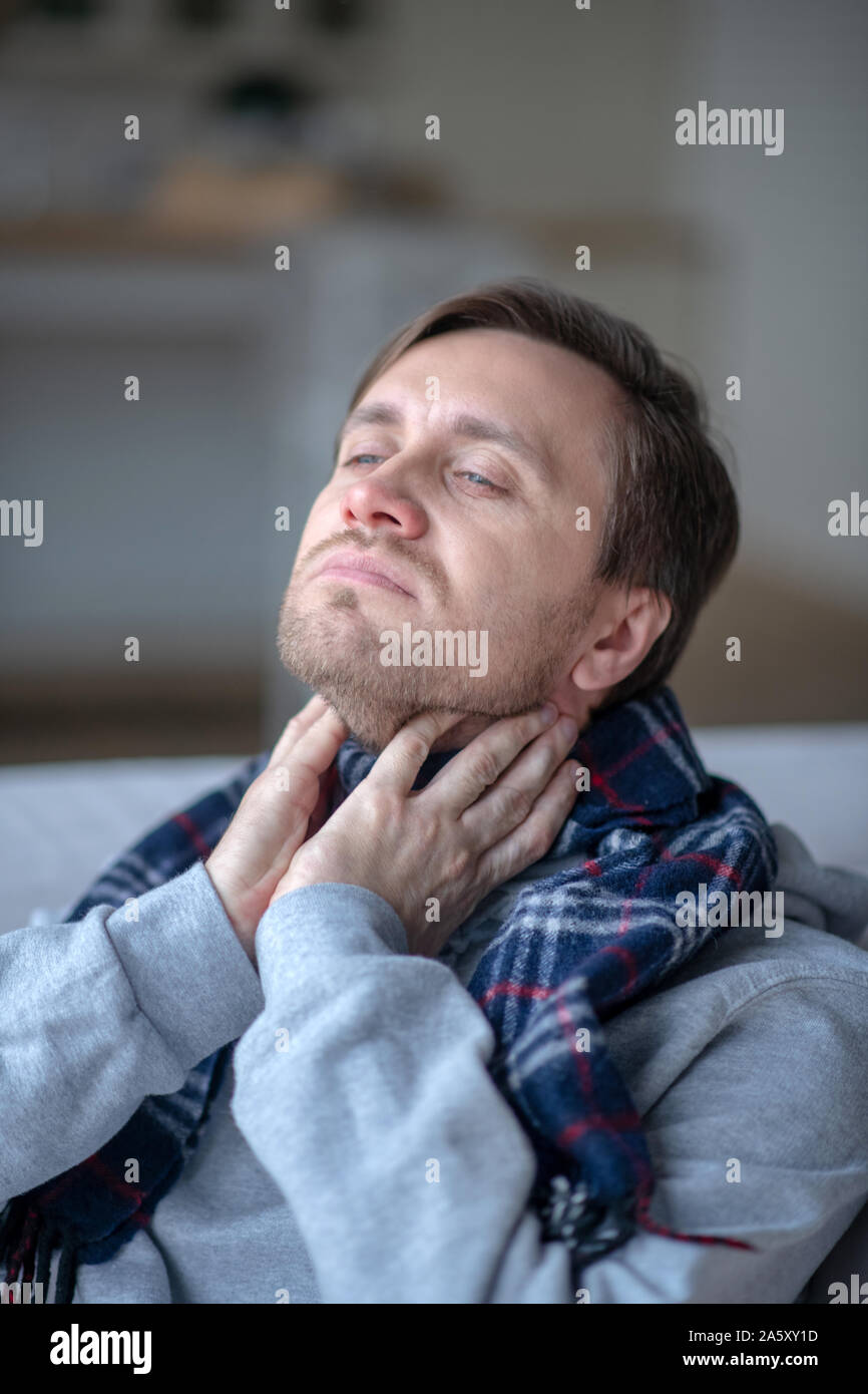 Bearded sick man in hi-res stock photography and images - Alamy