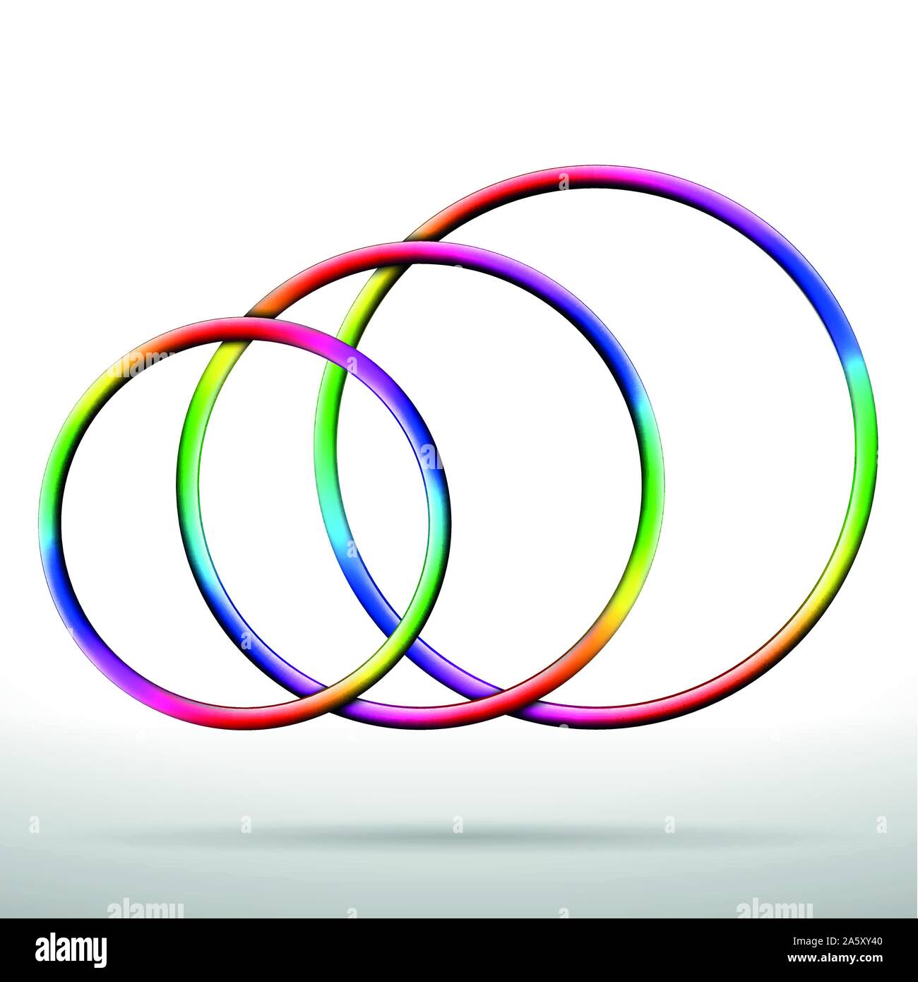 Abstract shiny rainbow colored vector rings Stock Vector Image & Art ...