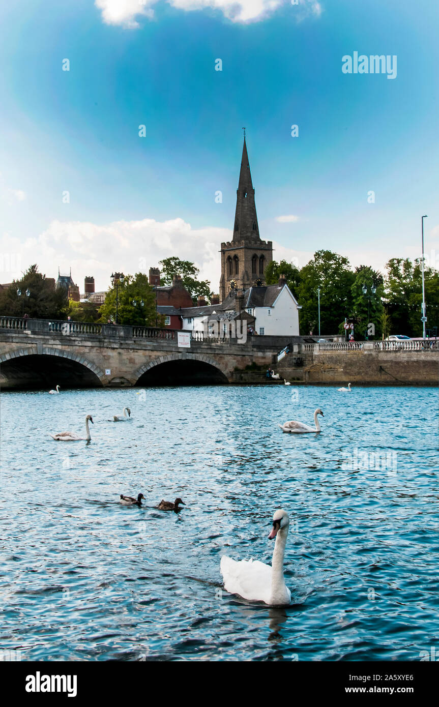 View of the Embankment and Bedford Bridge Stock Photo - Alamy