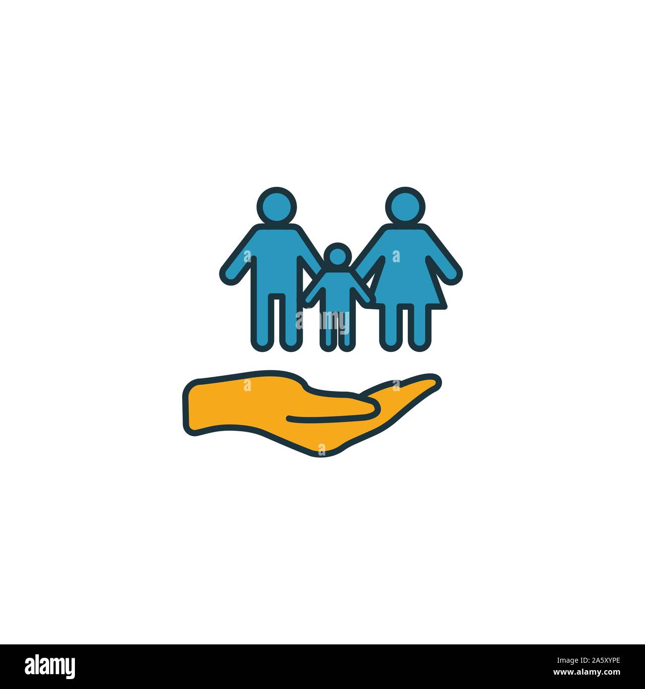 Family Insurance icon set. Four elements in diferent styles from ...