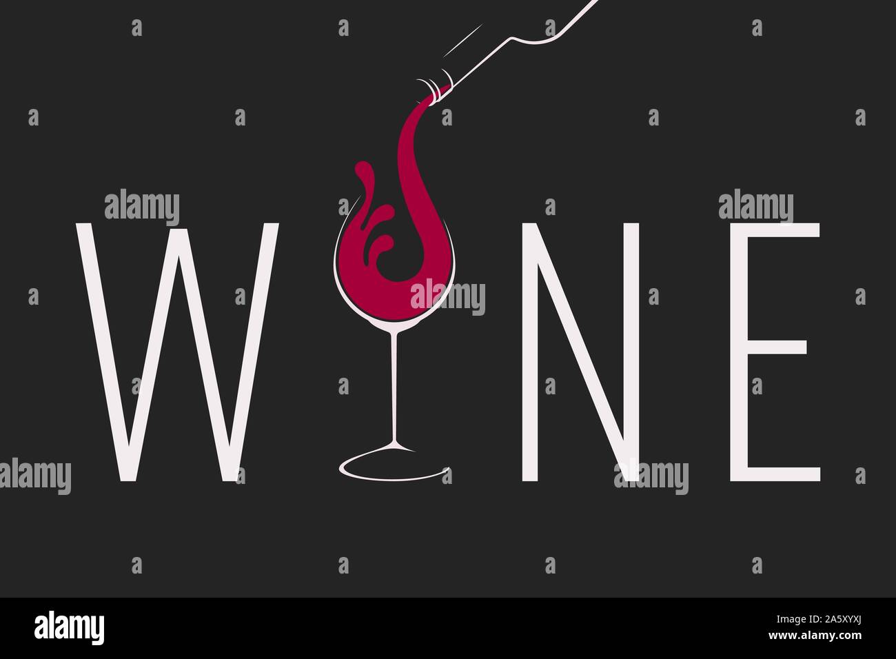 Glass of Wine with splash logo design Stock Vector Image & Art - Alamy