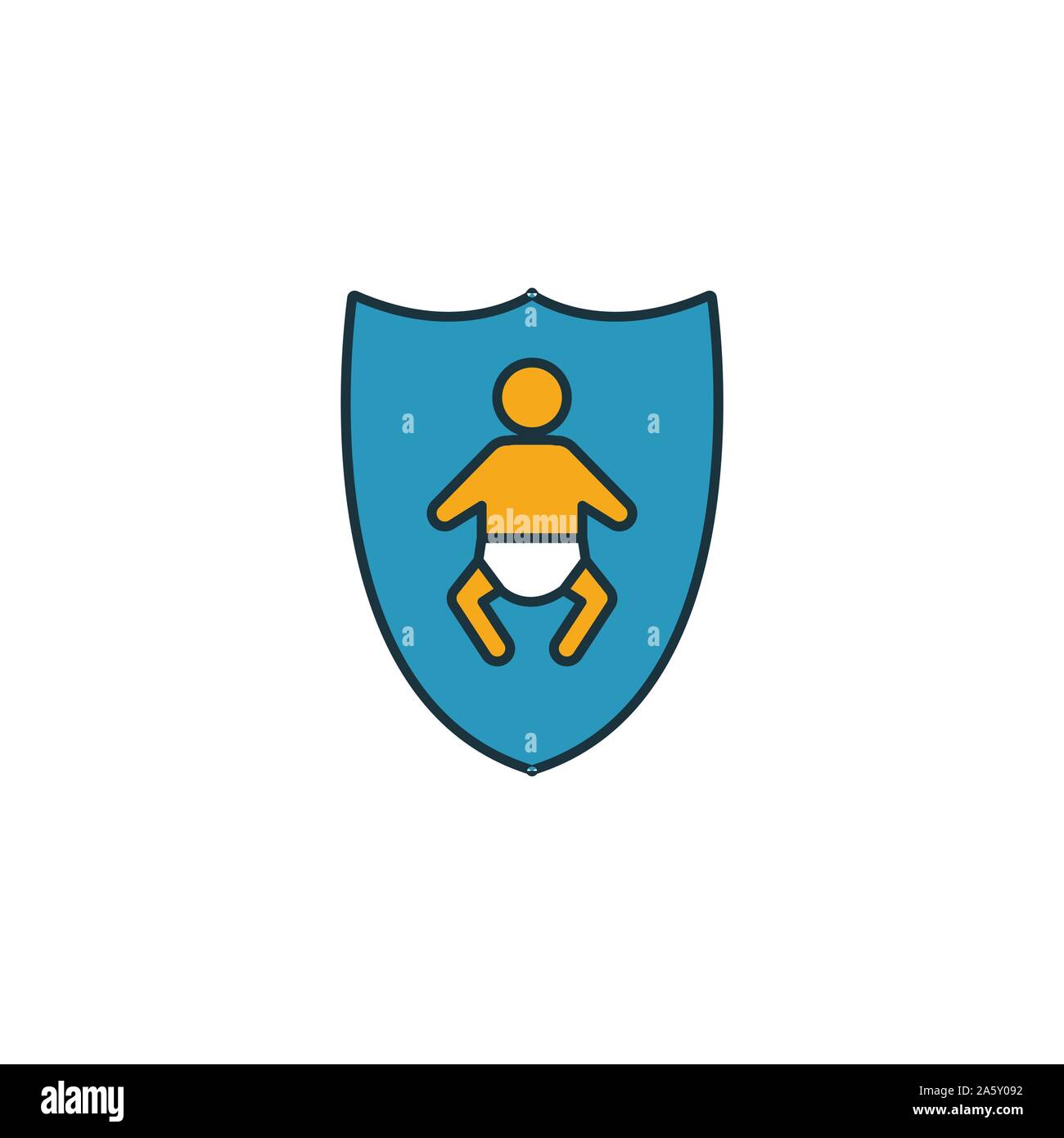 Child Safety icon outline style. Creative thin design from baby things ...