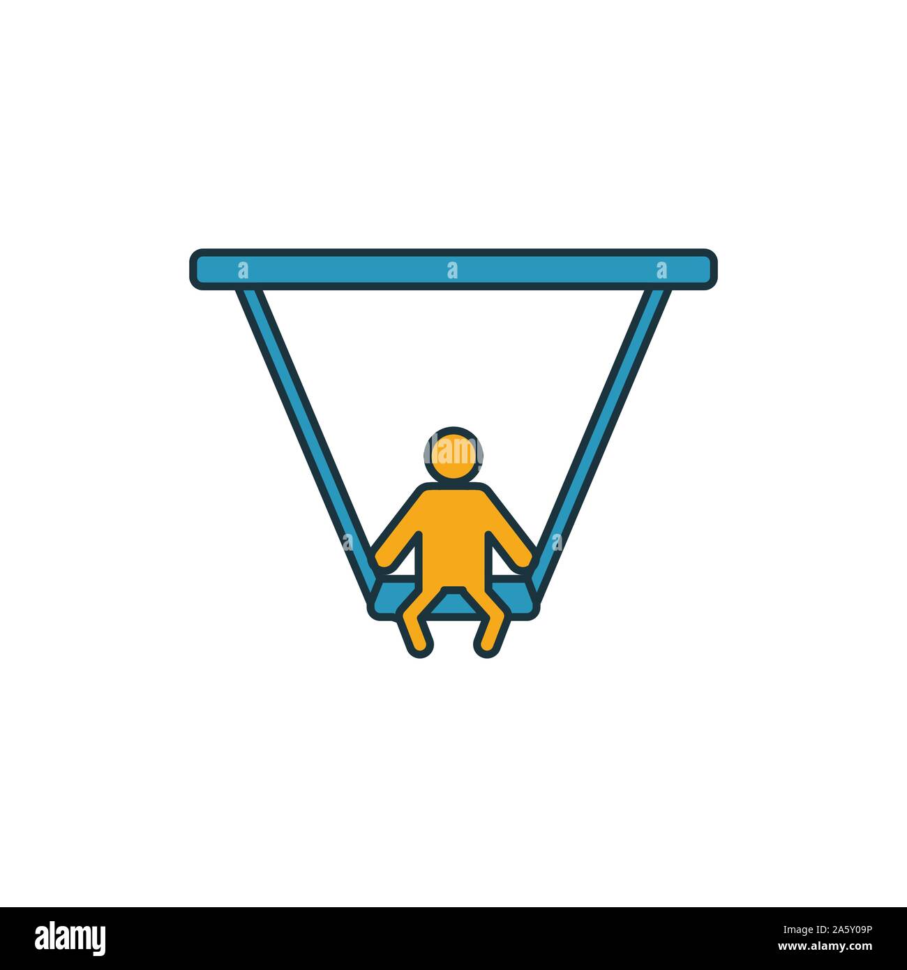 Swing icon outline style. Creative thin design from baby things icon ...