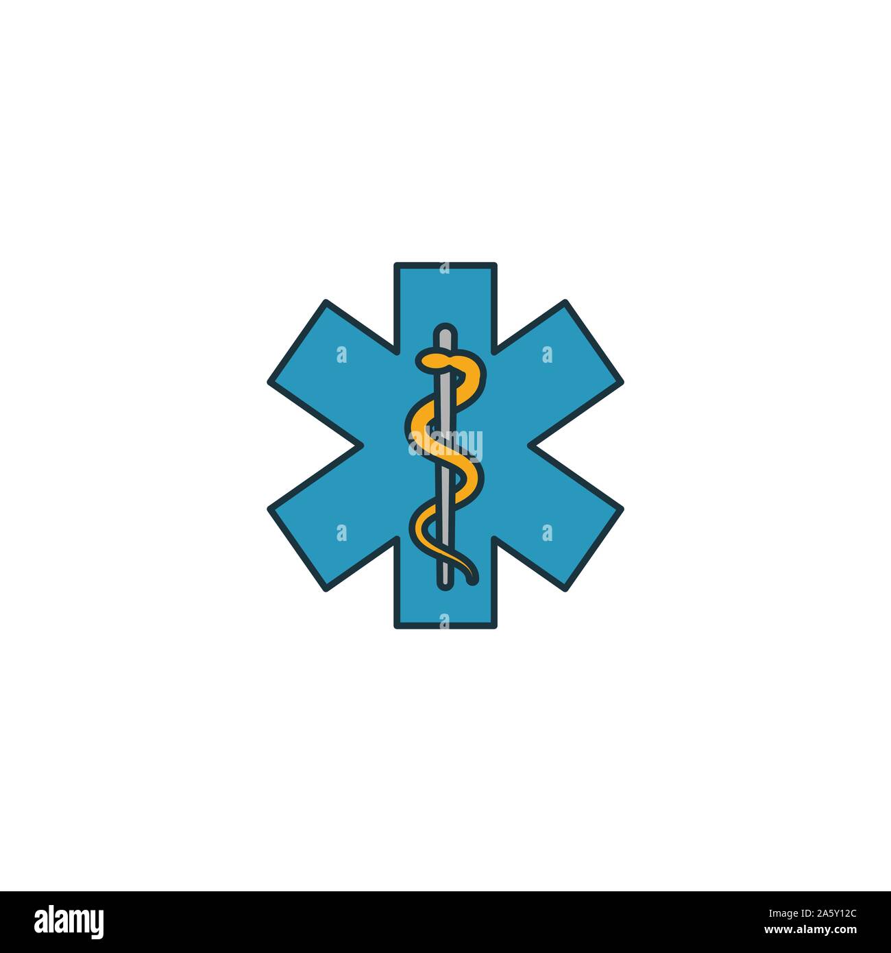 Emergency Care icon set. Four elements in diferent styles from medicine ...