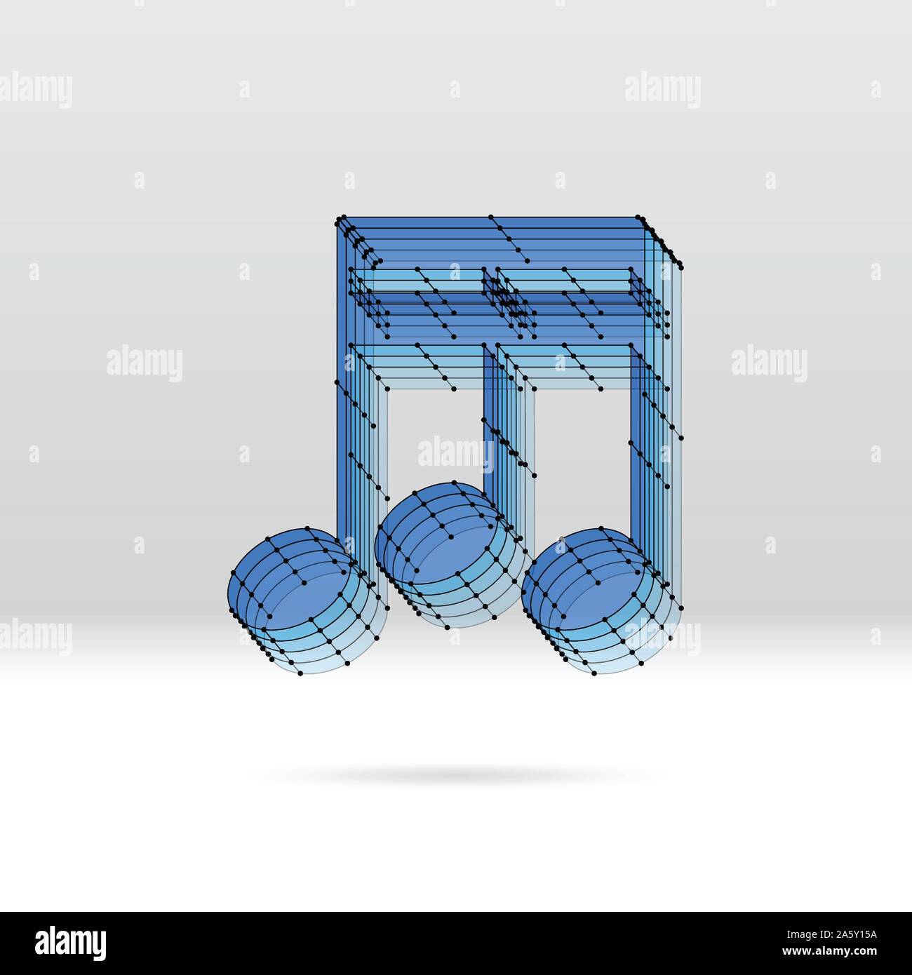 Transparent music note with dotted scheme Stock Vector Image & Art - Alamy