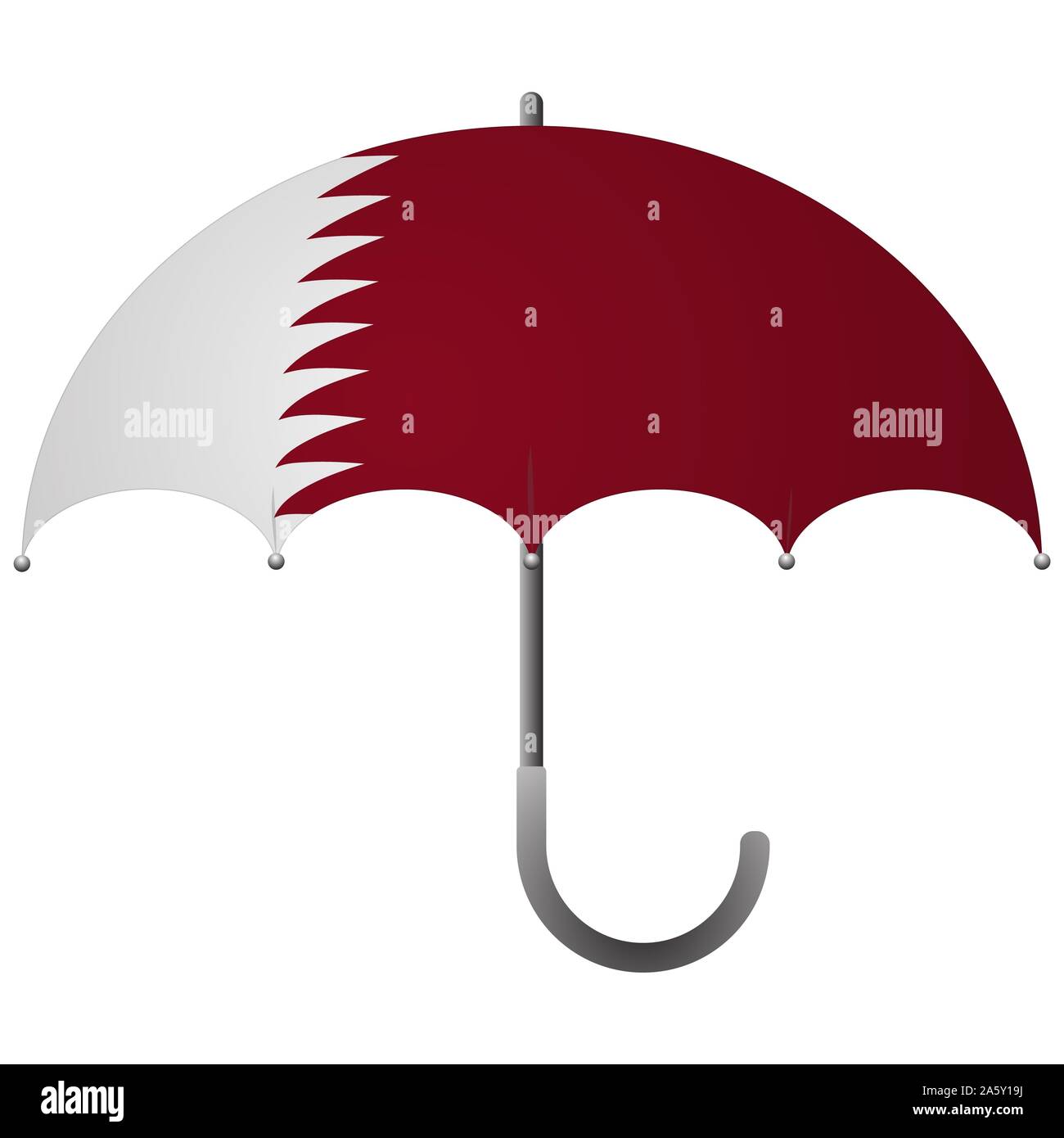 Qatar flag umbrella. Social security concept. National flag of Qatar ...