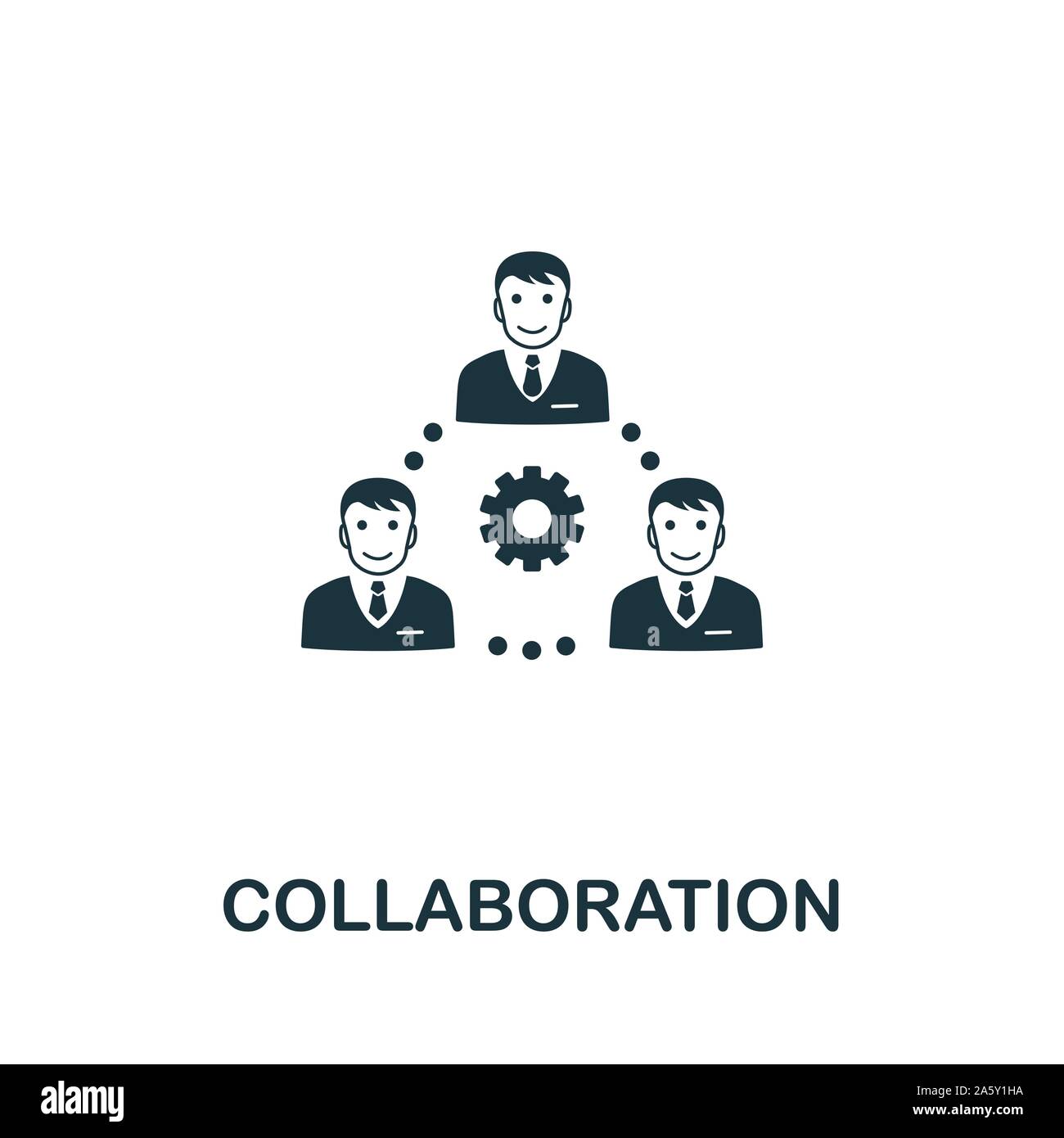 Collaboration vector icon symbol. Creative sign from business ...