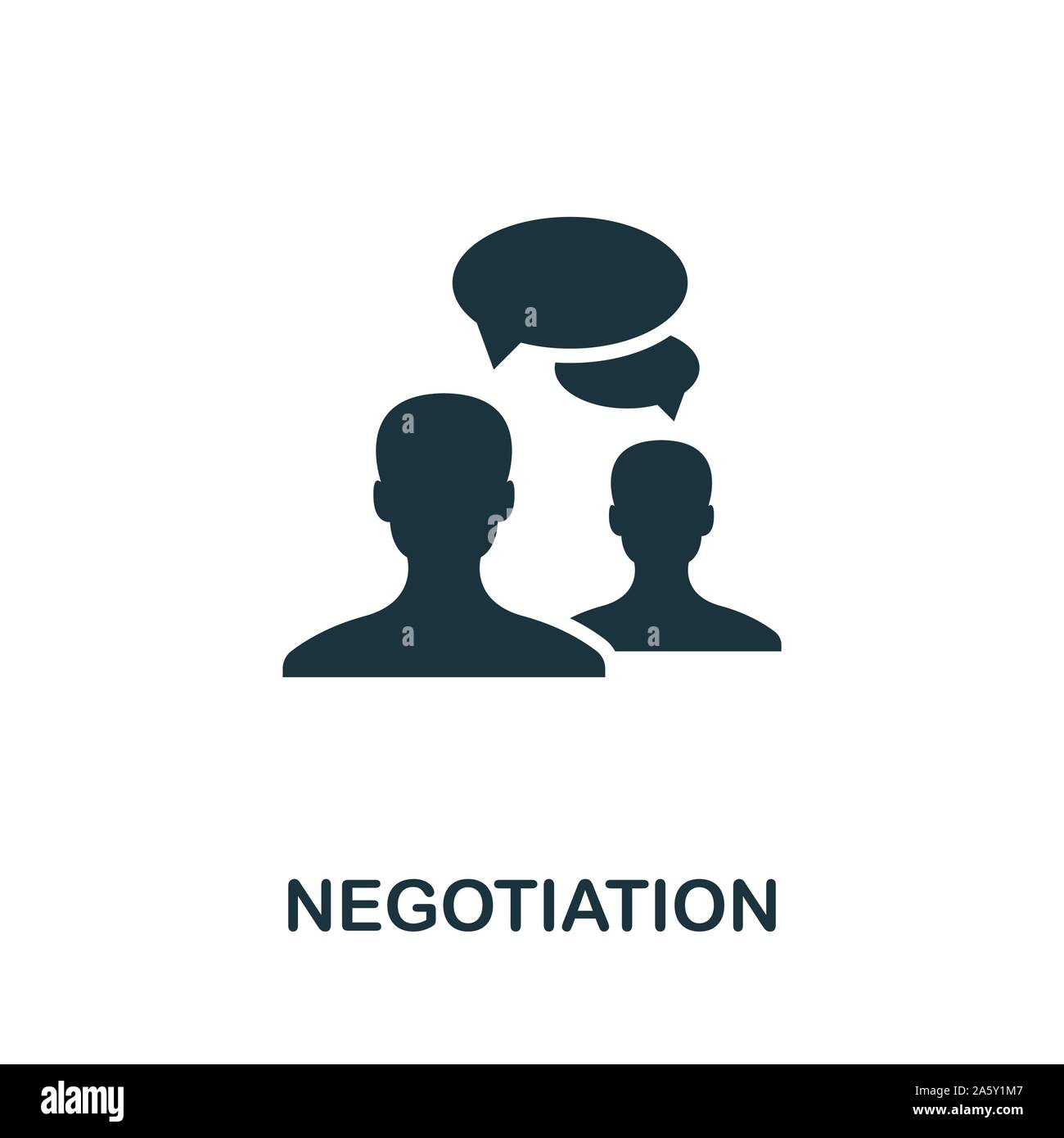 Negotiation vector icon symbol. Creative sign from business ...