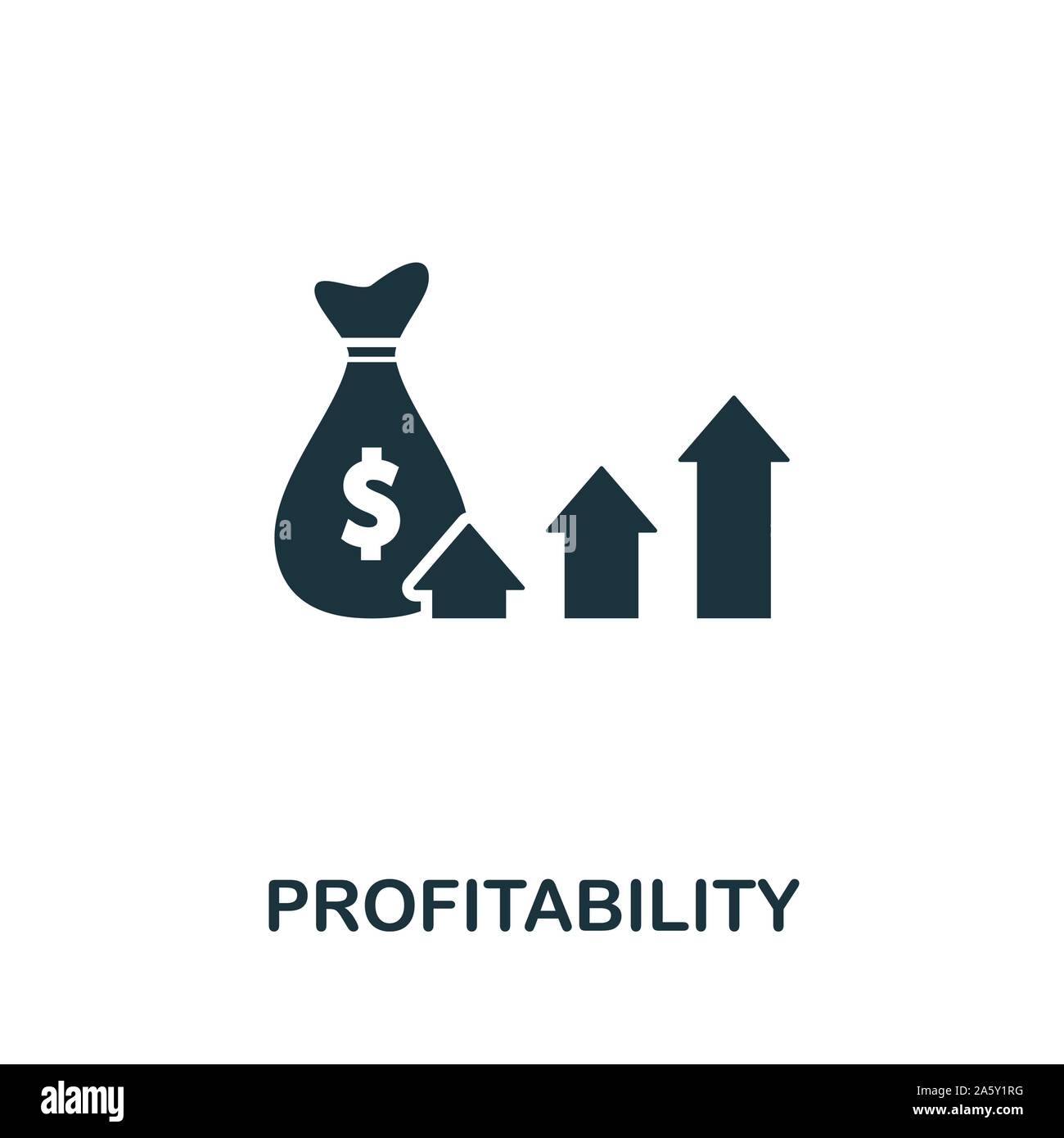 Profitability vector icon symbol. Creative sign from business ...