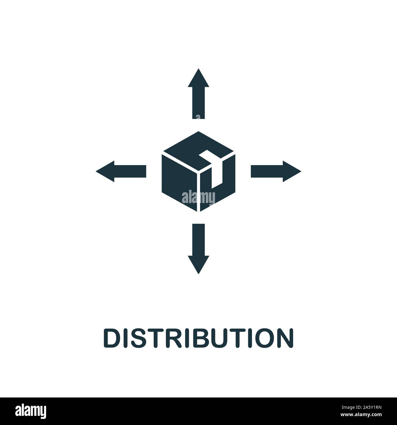 Distribution vector icon symbol. Creative sign from business ...