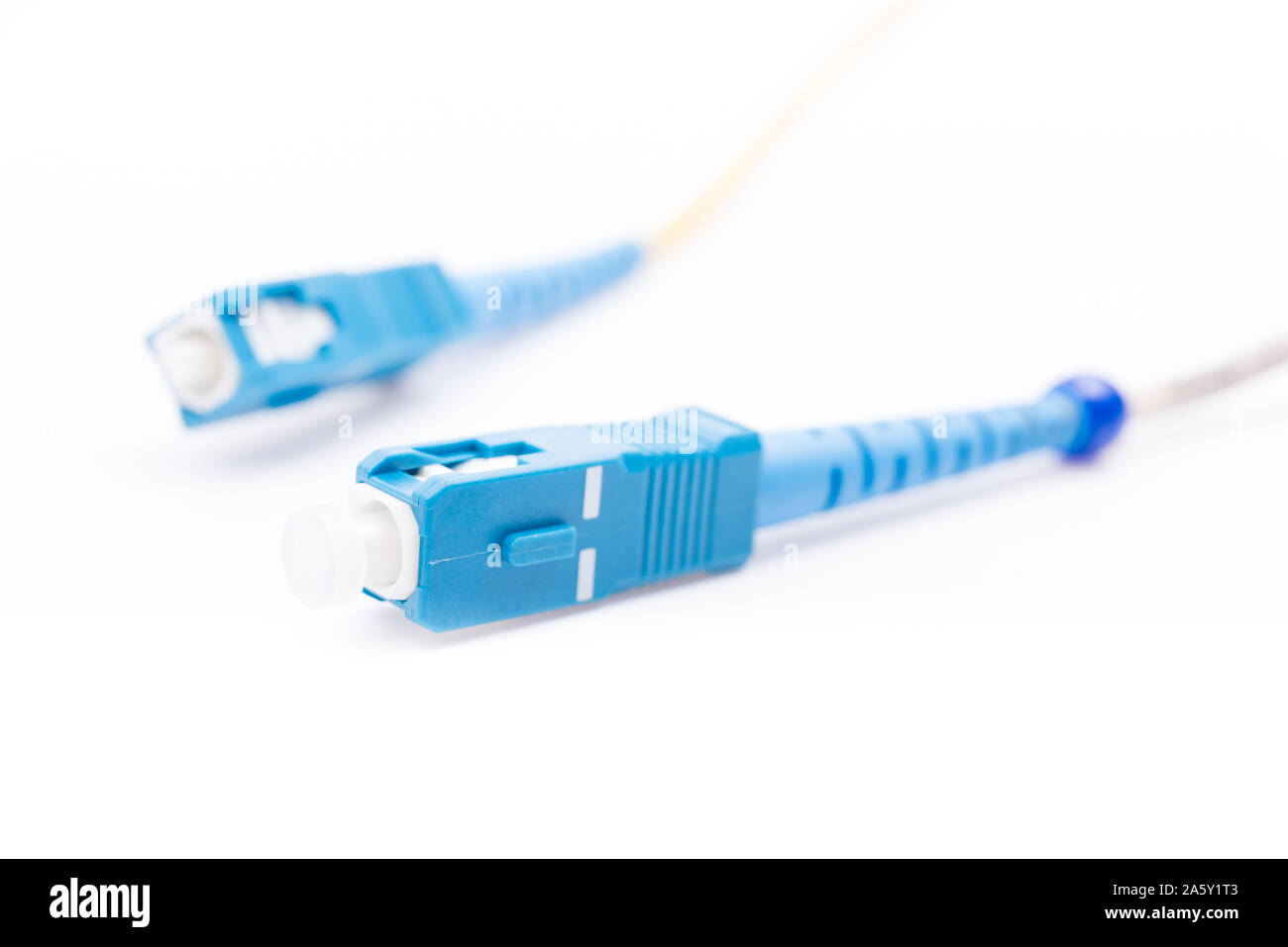 Fiber optic cables for network isolated on white background Stock Photo ...