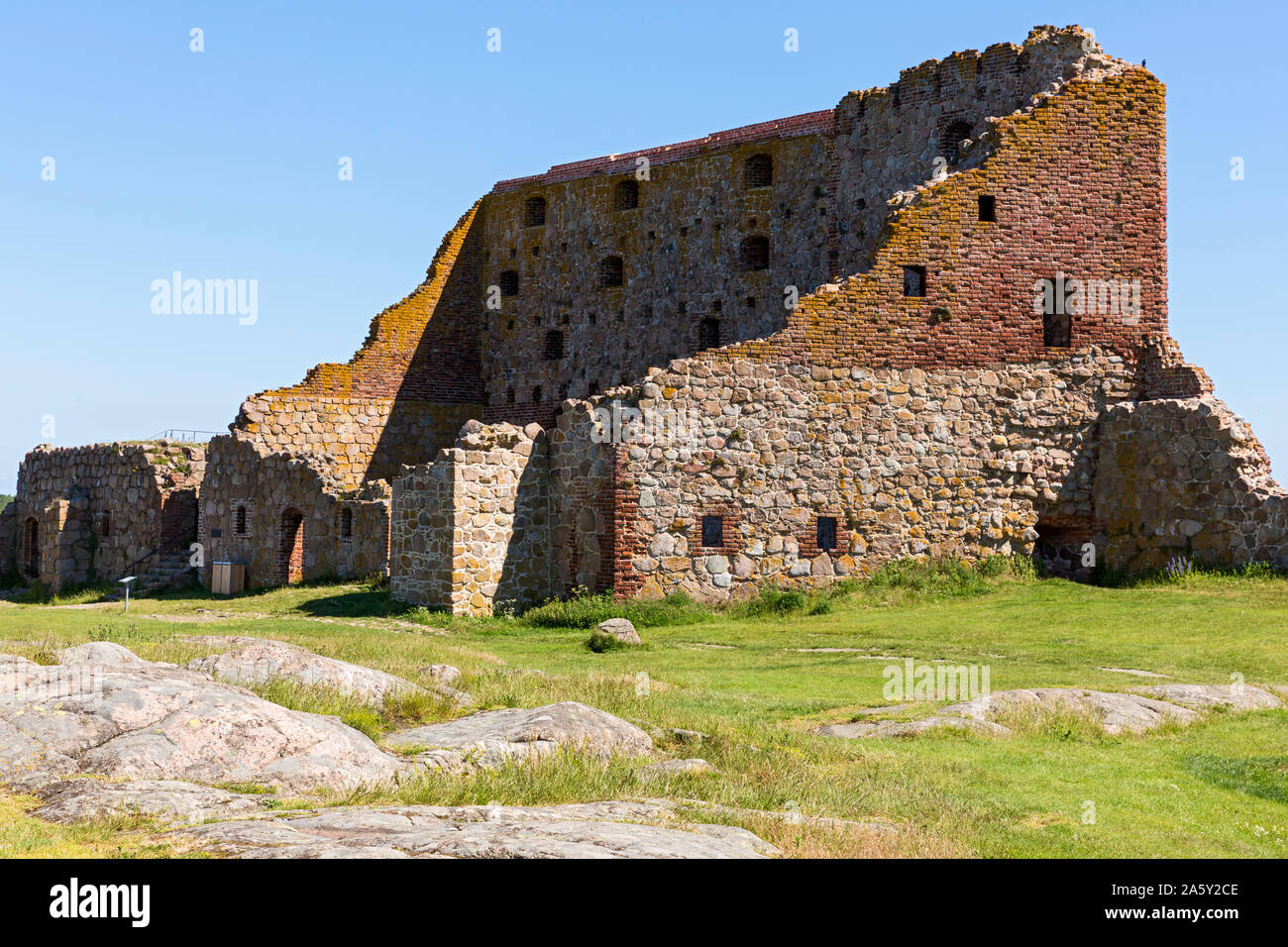 Hammershus, Burgruine, Bornholm, Daenemark Stock Photo - Alamy