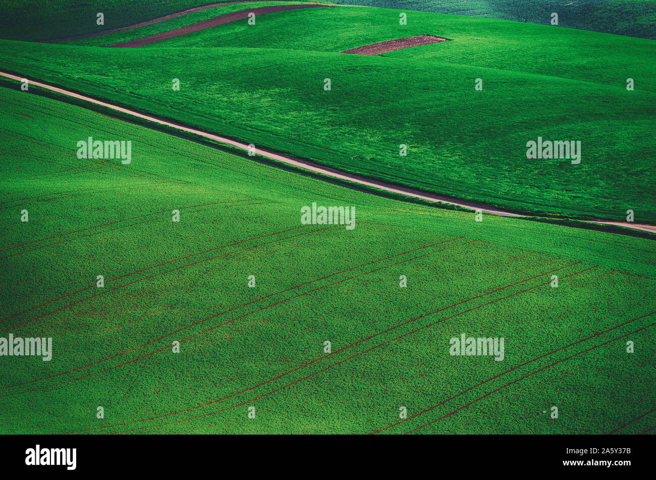 Rural landscape with road Stock Photo - Alamy