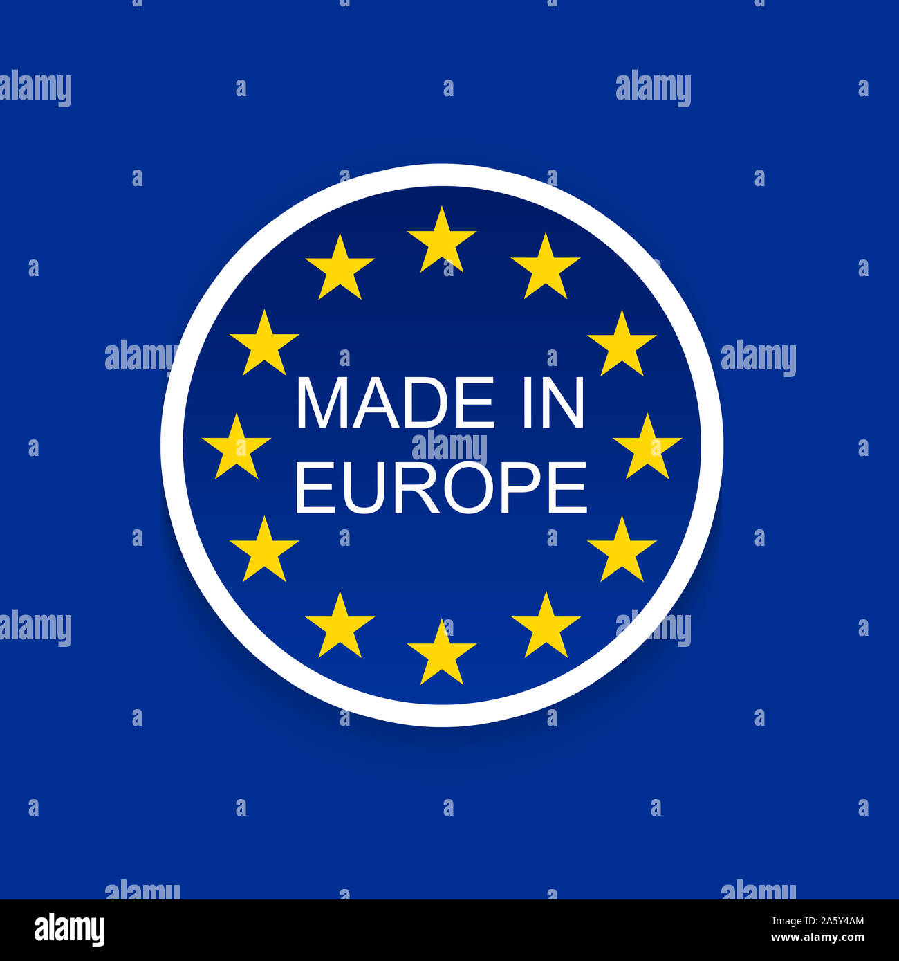 European emblem made in Europe Stock Photo - Alamy