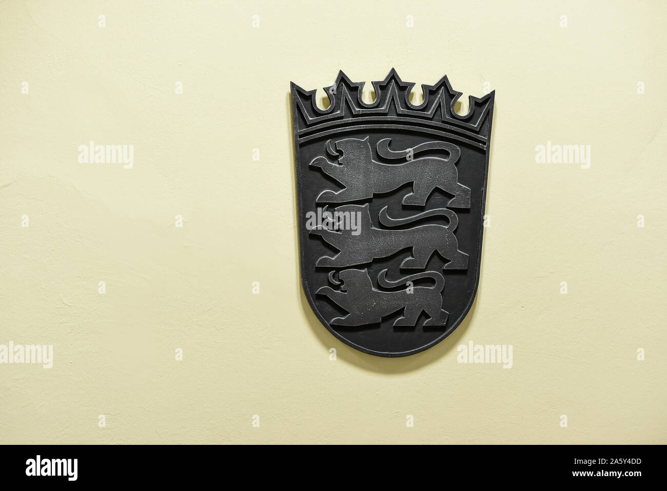 Ravensburg, Germany. 23rd Oct, 2019. The coat of arms of the state of ...