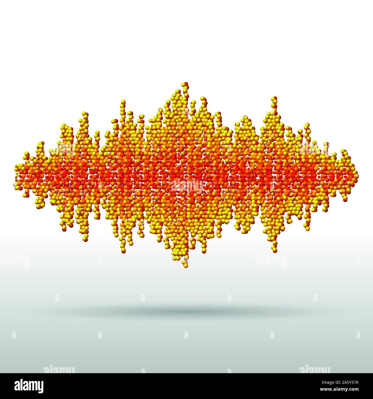 Sound waveform made of chaotic balls Stock Vector Image & Art - Alamy