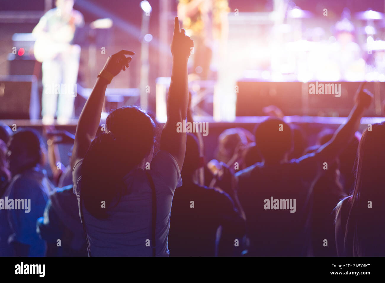 Audience people event stage festival music concert crowd party Stock ...