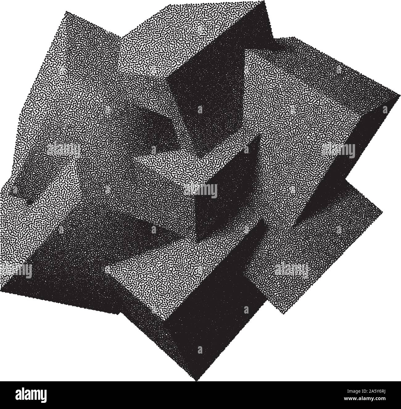 Abstract 3D overlapping dotwork cubes Stock Vector Image & Art - Alamy