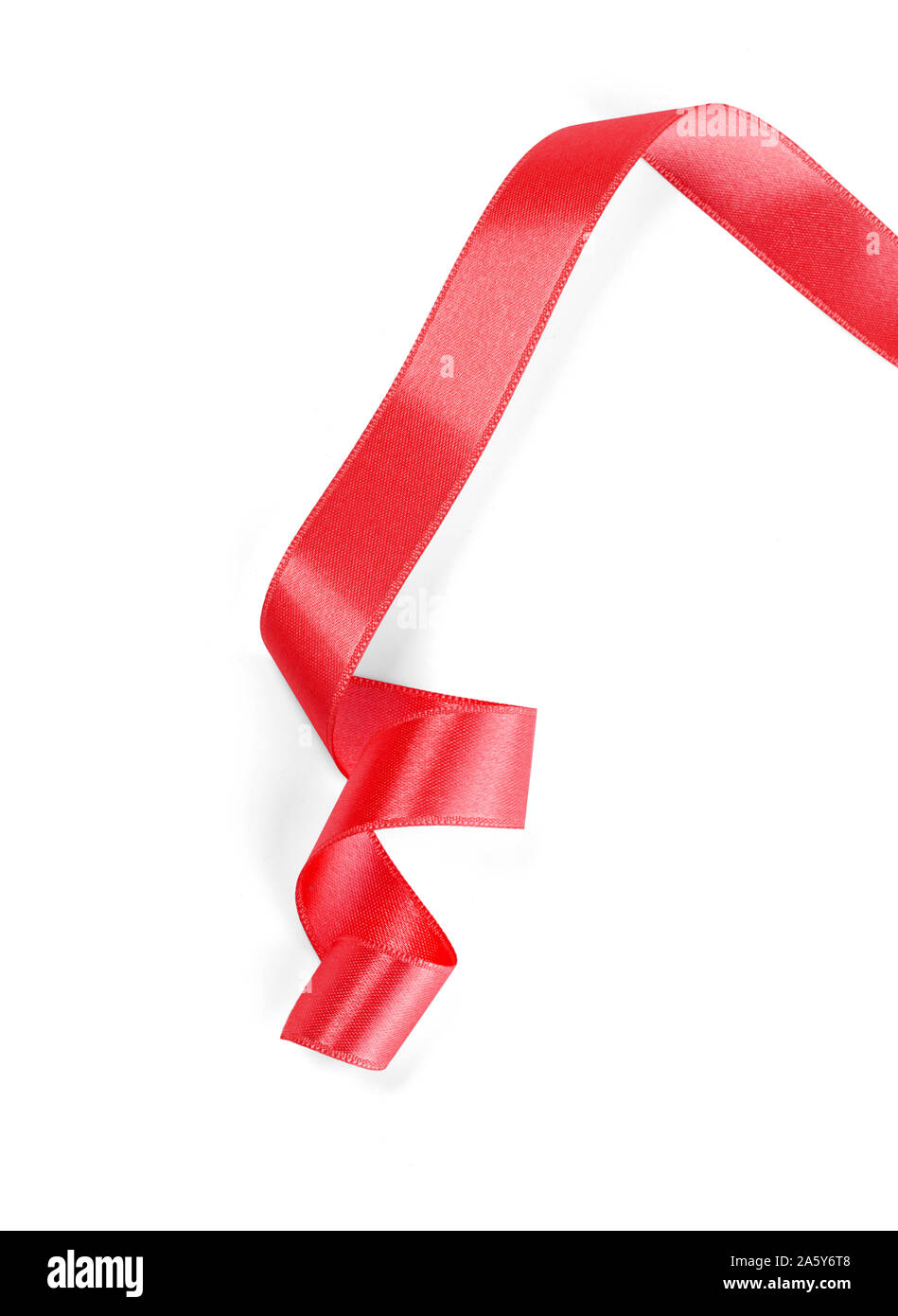 Red ribbon isolated on white with clipping path Stock Photo - Alamy