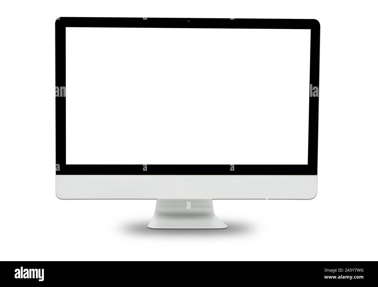 White computer monitor isolated on over white background Stock Photo ...