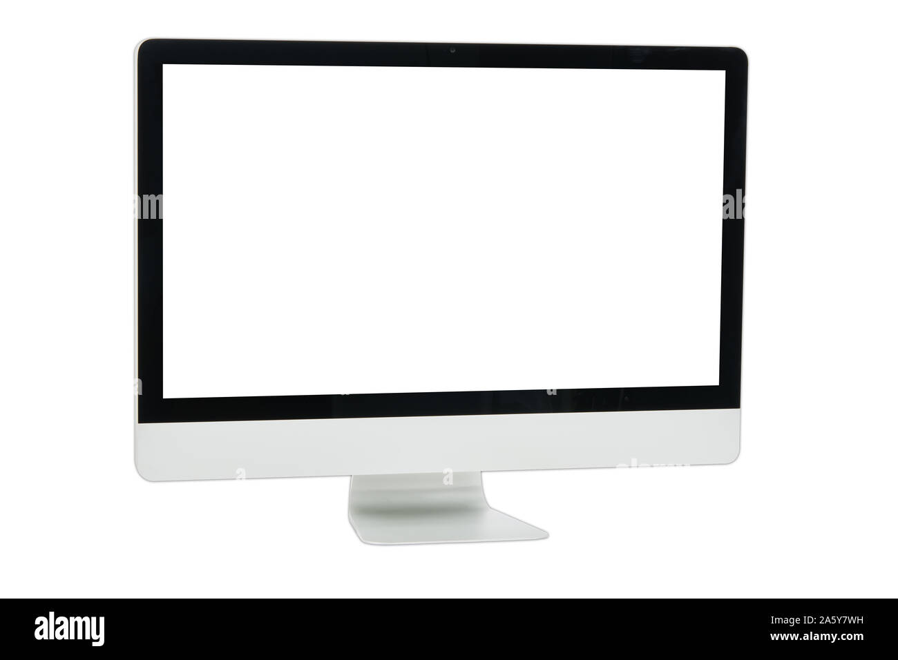 White computer monitor isolated on over white background Stock Photo ...