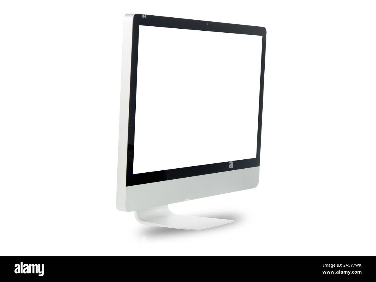 White computer monitor isolated on over white background Stock Photo ...