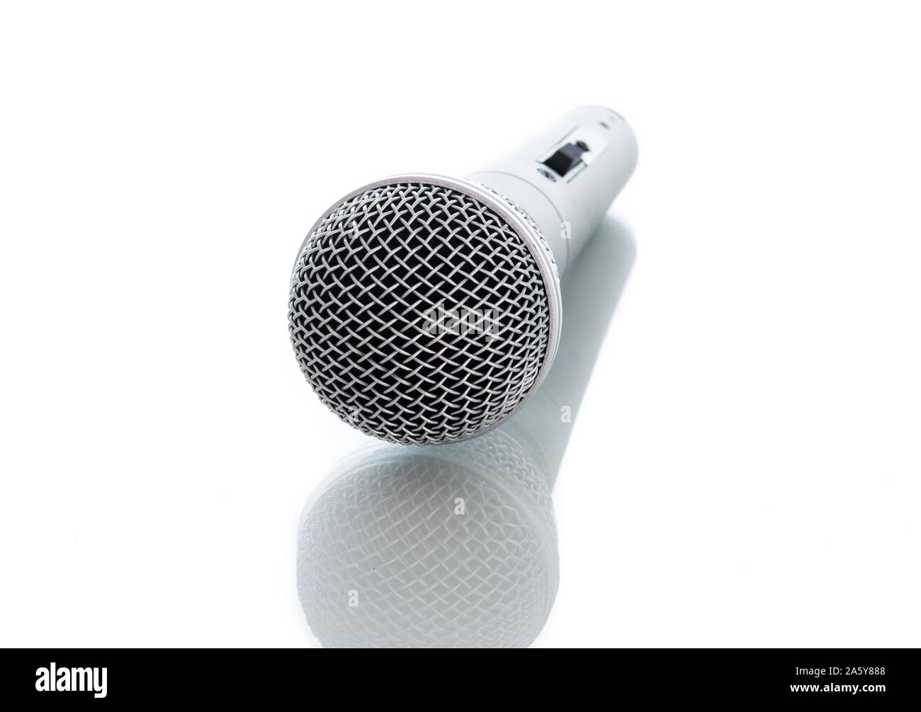 microphone without cable isolated on white over background Stock Photo ...