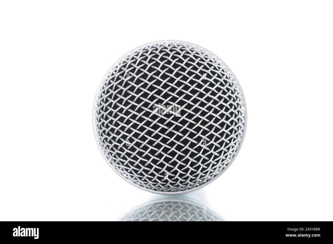 microphone without cable isolated on white over background Stock Photo ...