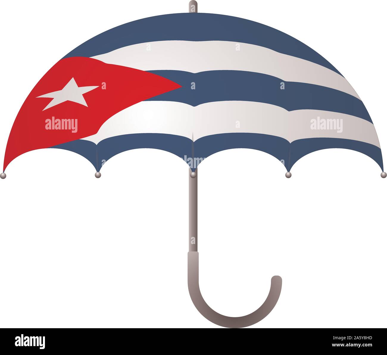Cuba flag umbrella. Social security concept. National flag of Cuba ...