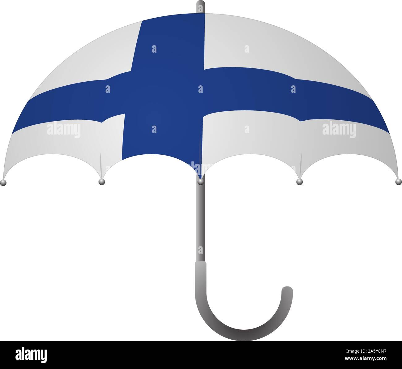 Finland flag umbrella. Social security concept. National flag of ...