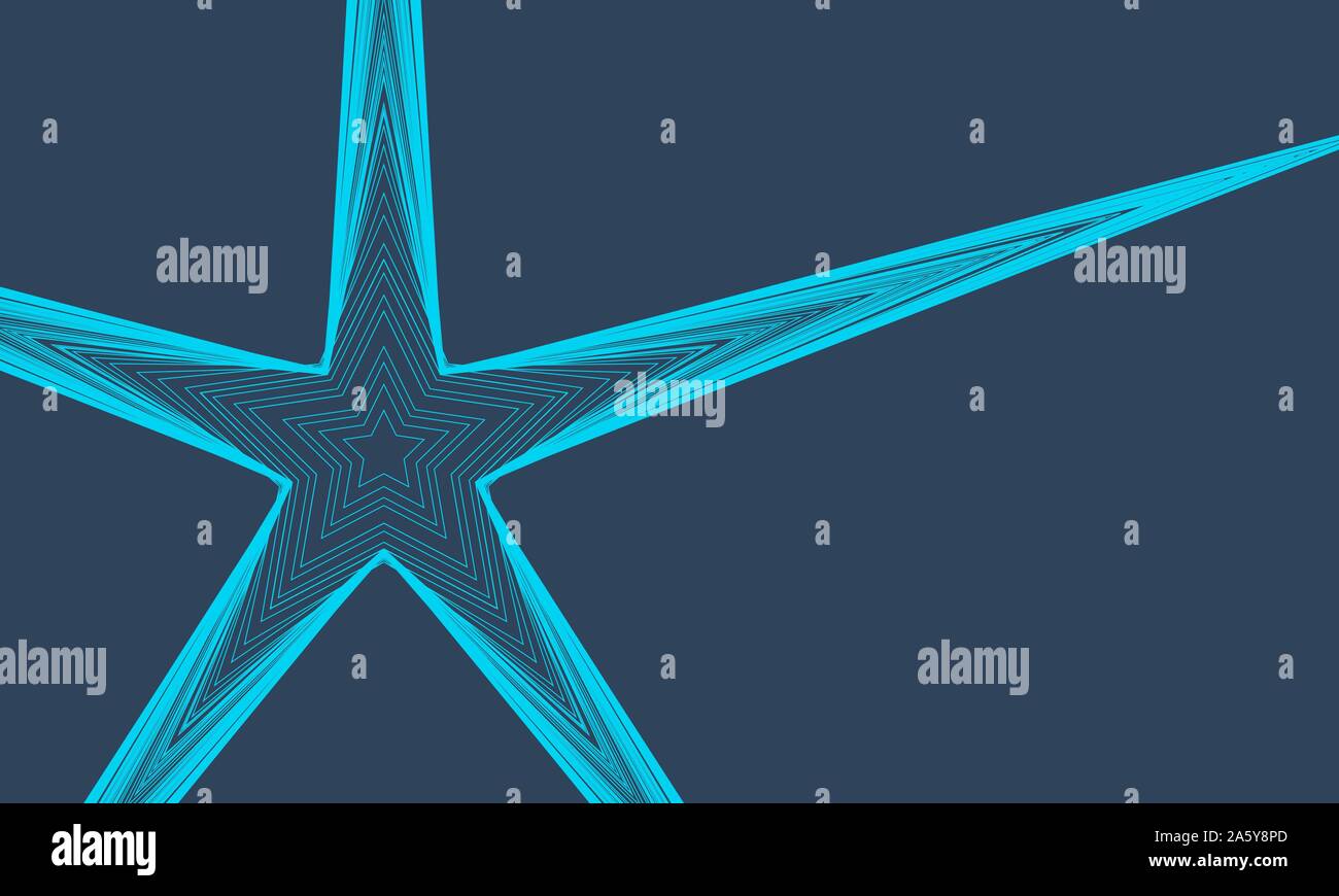 Abstract blue background with lines and stars. Vector illustration ...