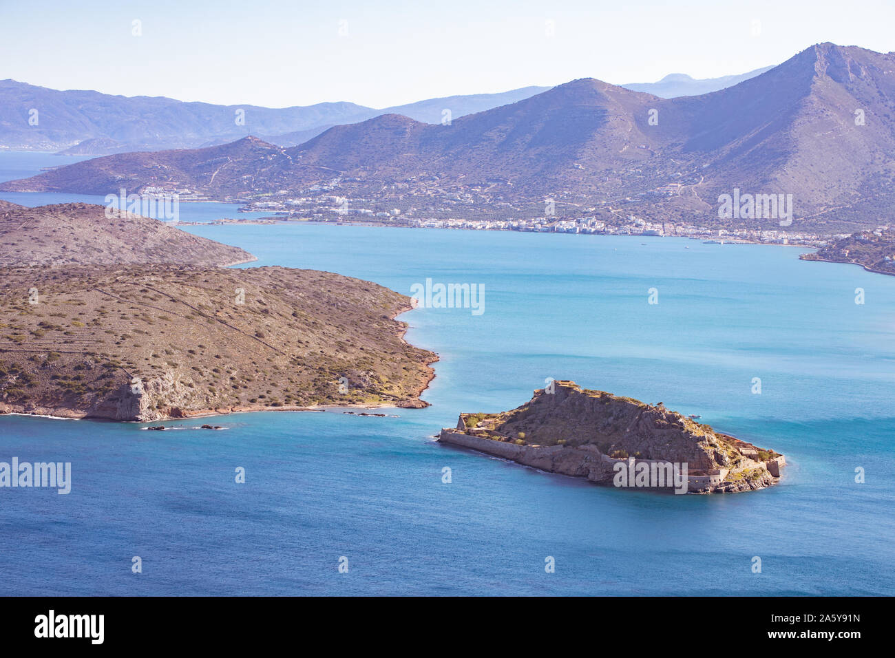 Spinalonga island panoramic view hi-res stock photography and images ...