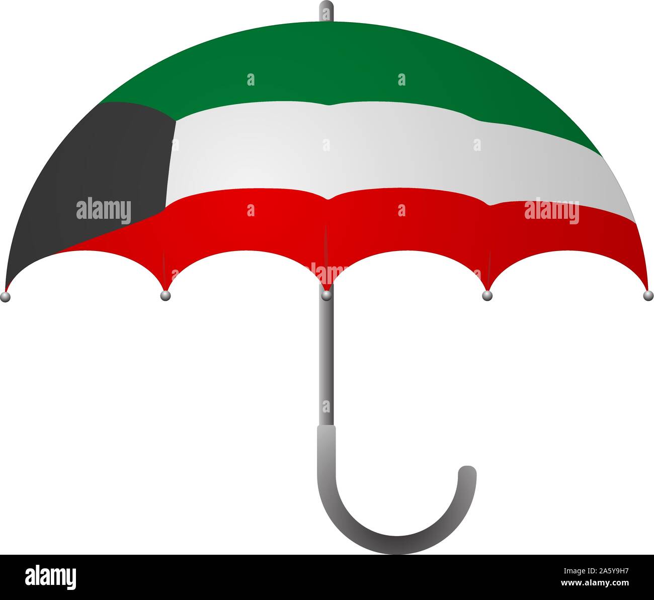 kuwait flag umbrella. Social security concept. National flag of Kuwait ...
