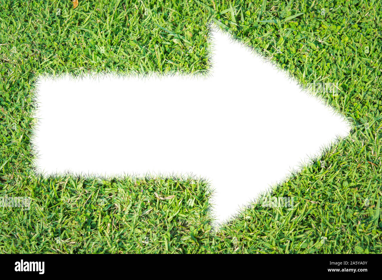 Green grass ecological arrow icon on over white background Stock Photo ...