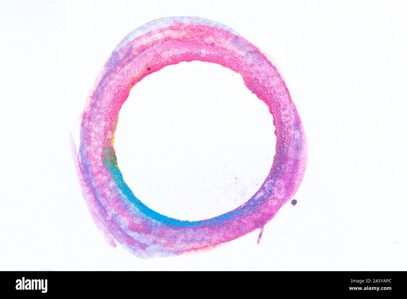 Abstract composition in circle watercolor. The texture background, hand ...