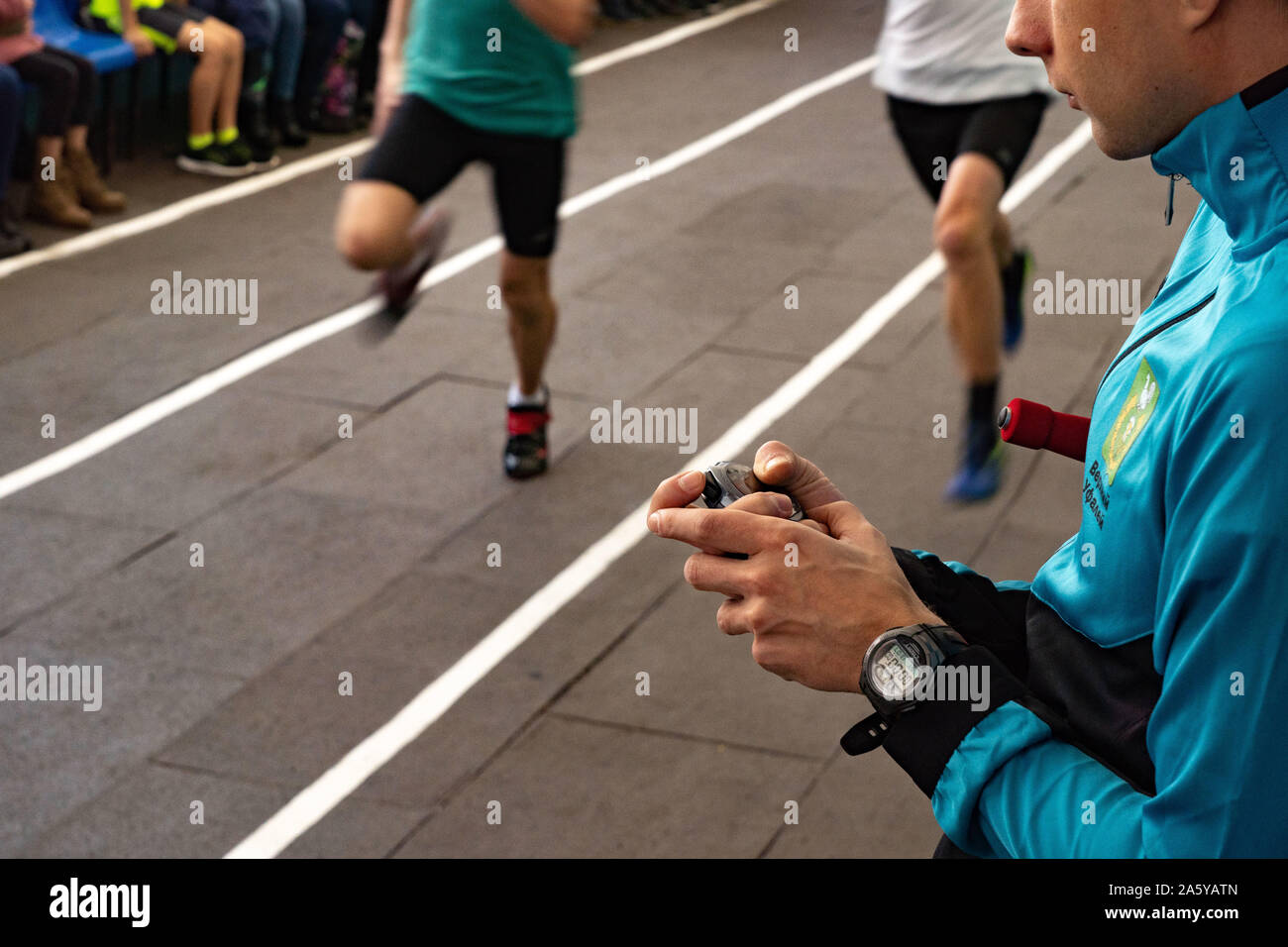 Track coach stopwatch hi-res stock photography and images - Alamy