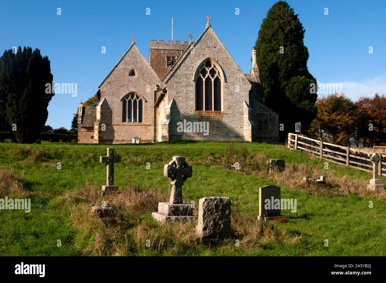 St Mary`s Church, Steeple Barton, Oxfordshire, England, UK Stock Photo ...