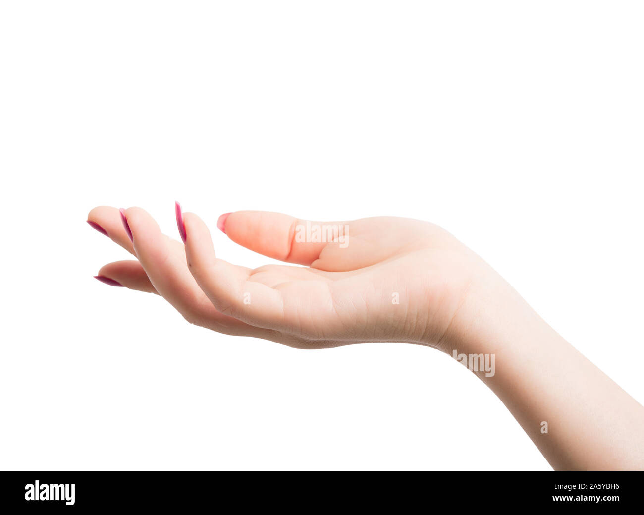 Woman Hands gestures on over white background Stock Photo - Alamy