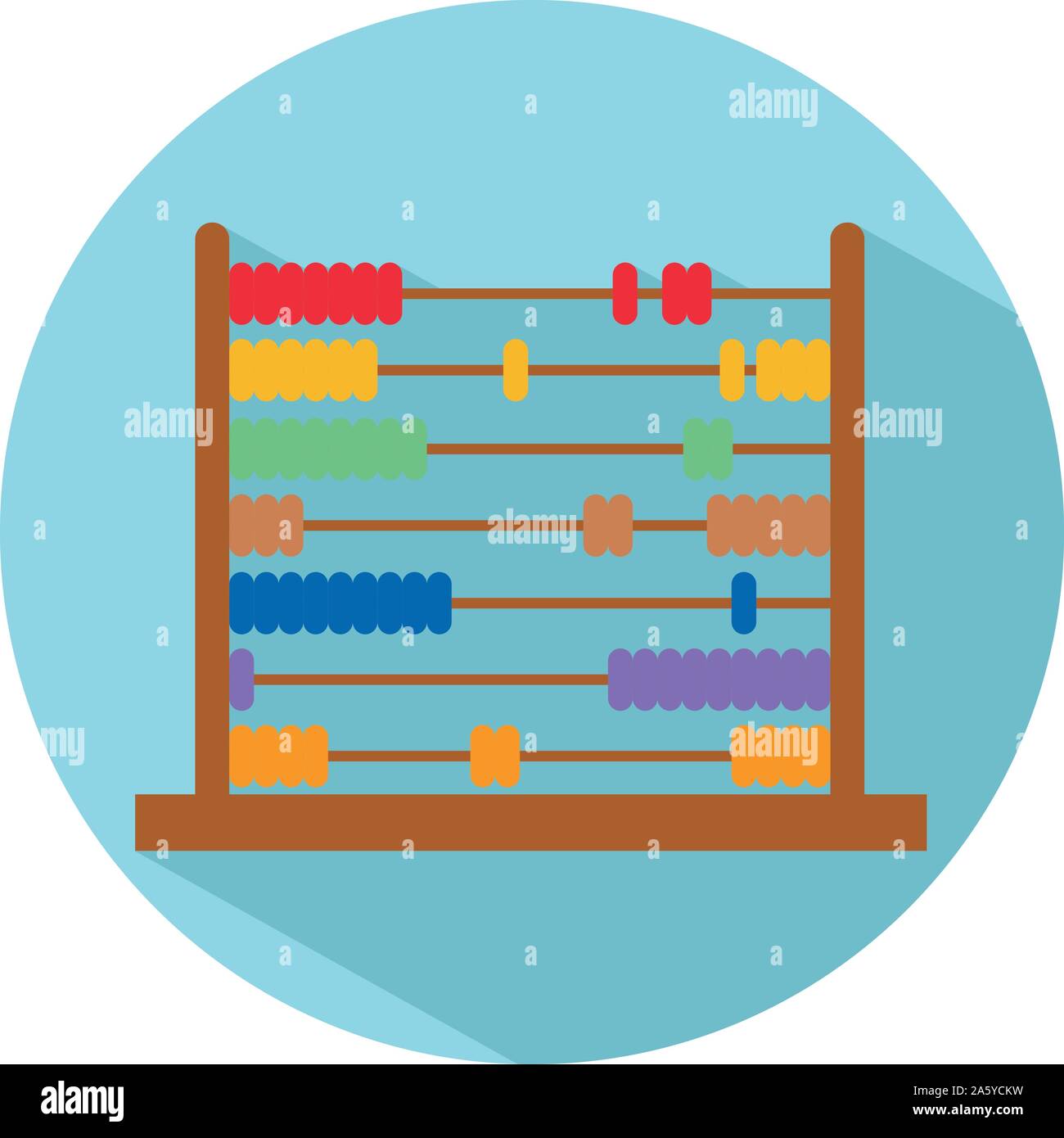 Icon of an abacus in flat style. Vector illustration. School and maths ...