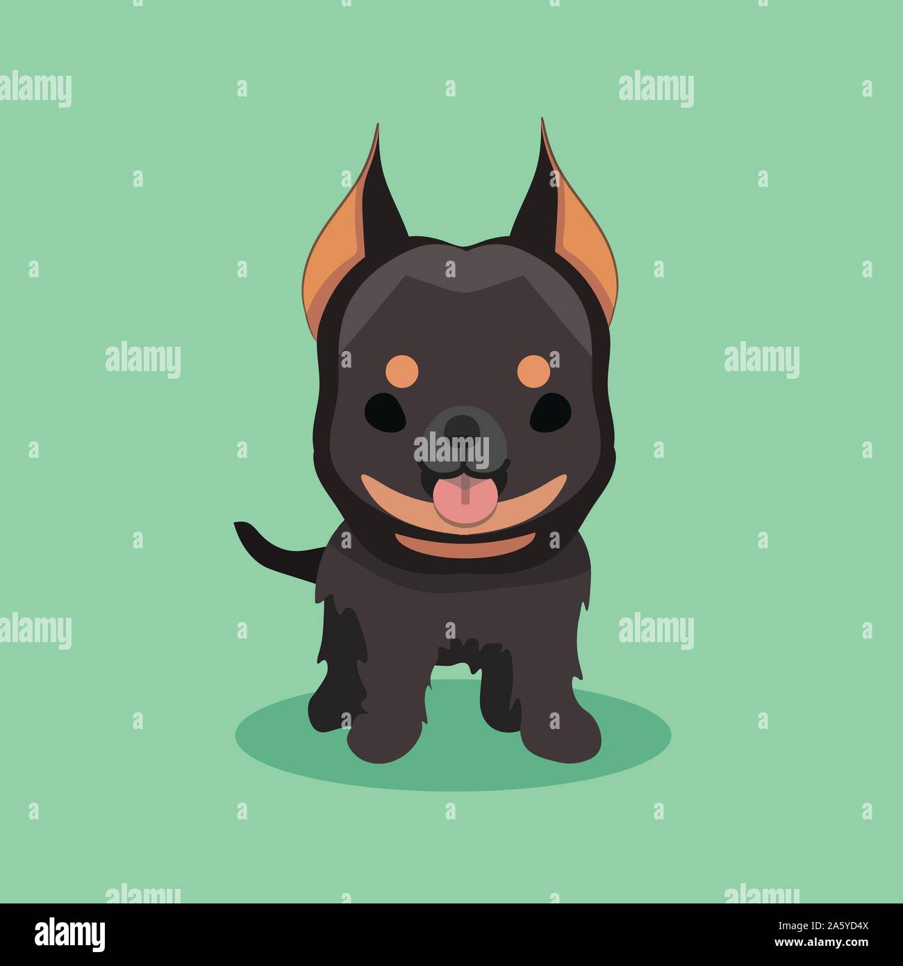 Dog beauceron cartoon vector illustration Stock Vector Image & Art - Alamy