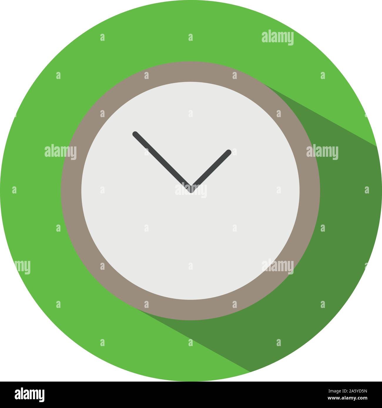 Icon of a clock in flat style. Vector illustration Stock Vector Image ...
