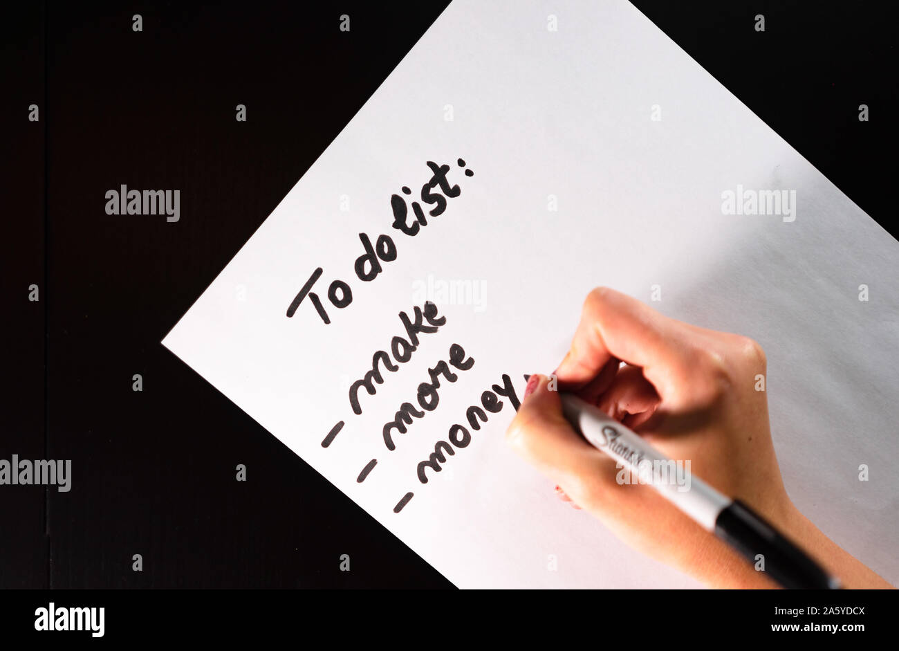 Writing to do list. Motivation list. Text TO DO list on paper Stock ...