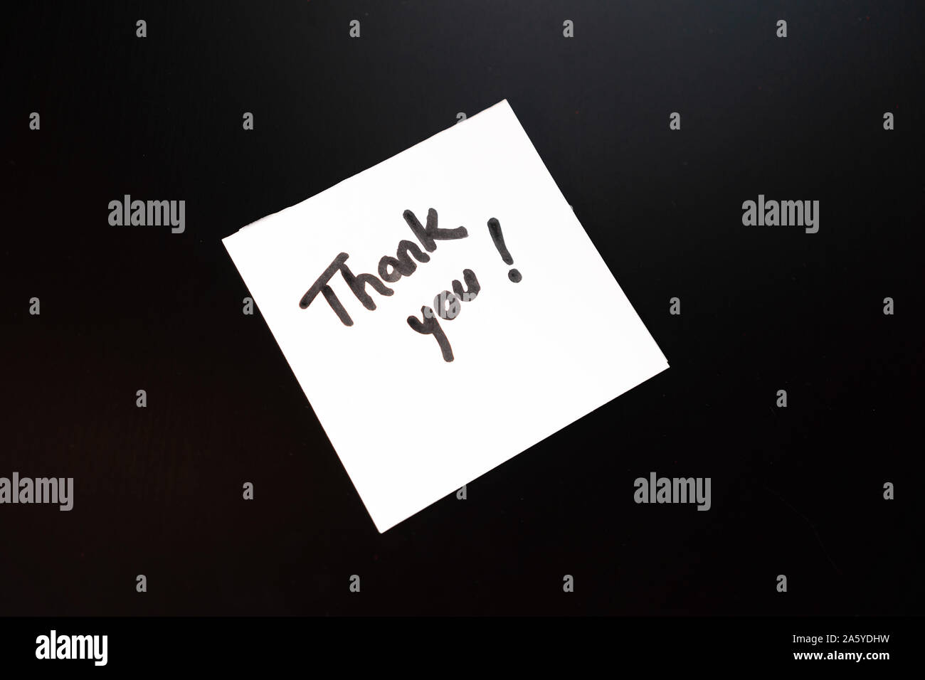 Writing Thank you! Sticky note with text Thank You! Text Thank you on ...