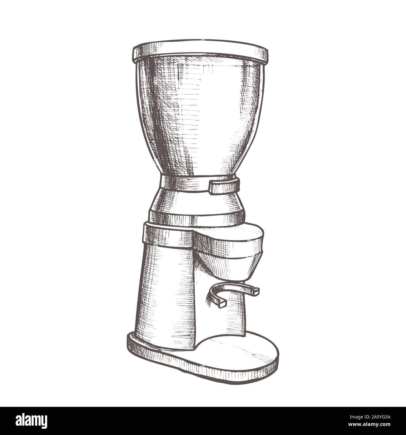 Espresso Energy Drink Brewing Machine Ink Vector Stock Vector Image ...